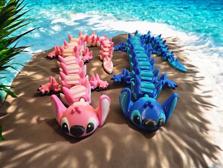 3D Printed Stitch dragon – 3D Critters and Creations
